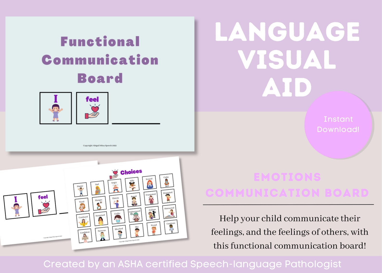 Communication Board for Nonverbal Speakers Speech Therapy Materials for ...