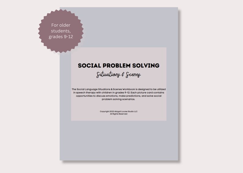 Social Language Pragmatics Therapy High School Social Problem Solving ...