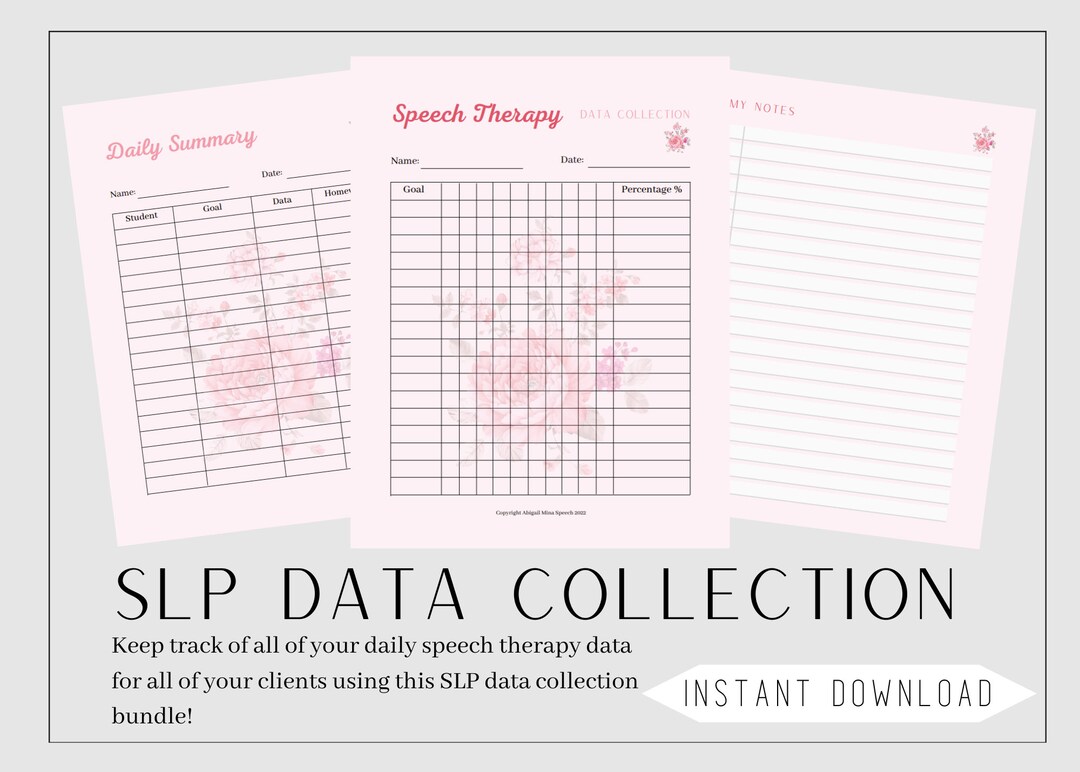 SLP Data Sheet Speech Therapy Data Collection Speech Therapy - Etsy Canada