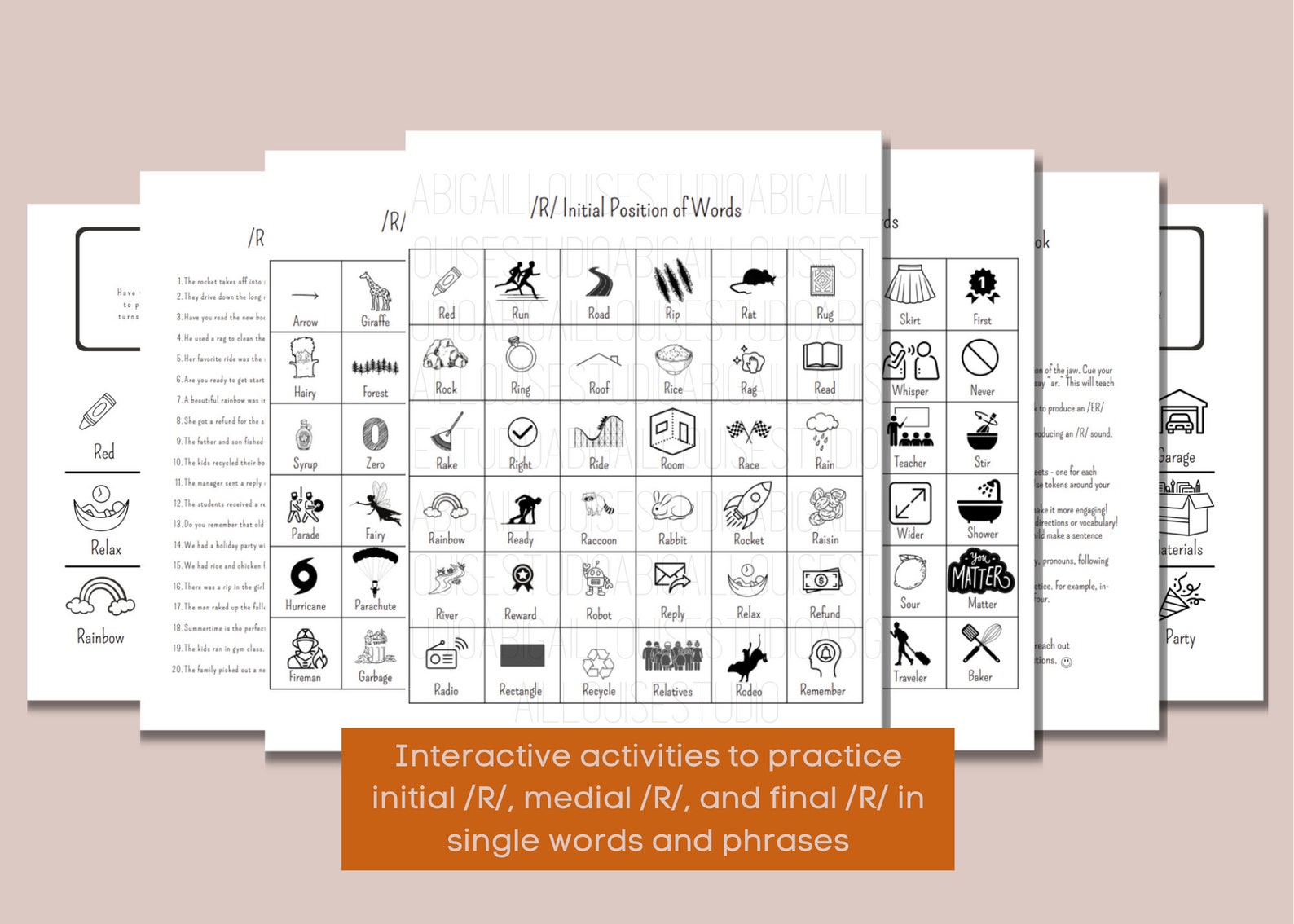 R Sound Articulation Speech Therapy Materials Pirate Themed Speech ...