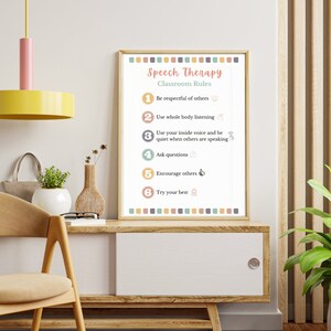 Speech Therapy Room Poster School SLP Classroom Poster SLP Room Decor ...