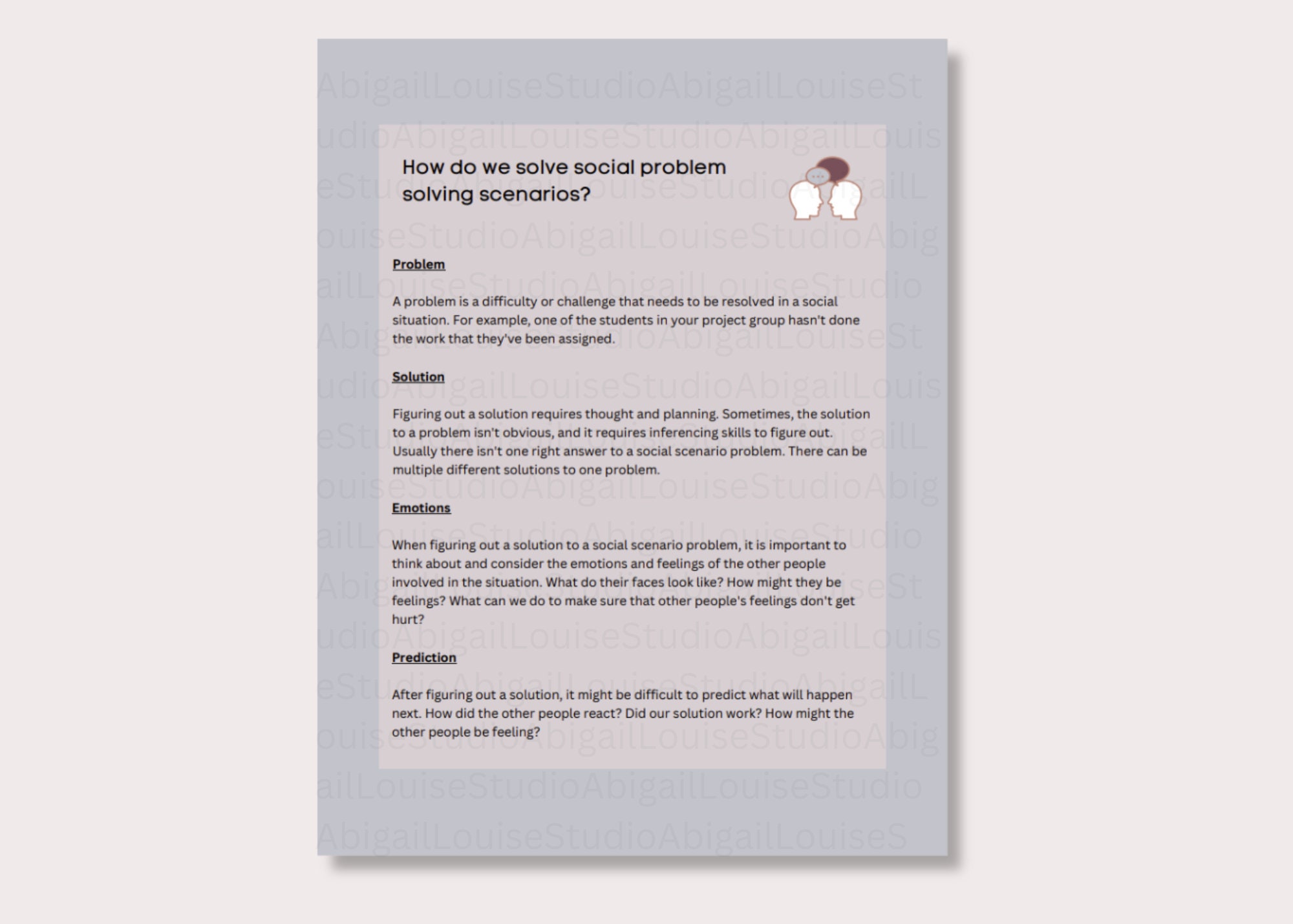 Social Language Pragmatics Therapy High School Social Problem Solving ...