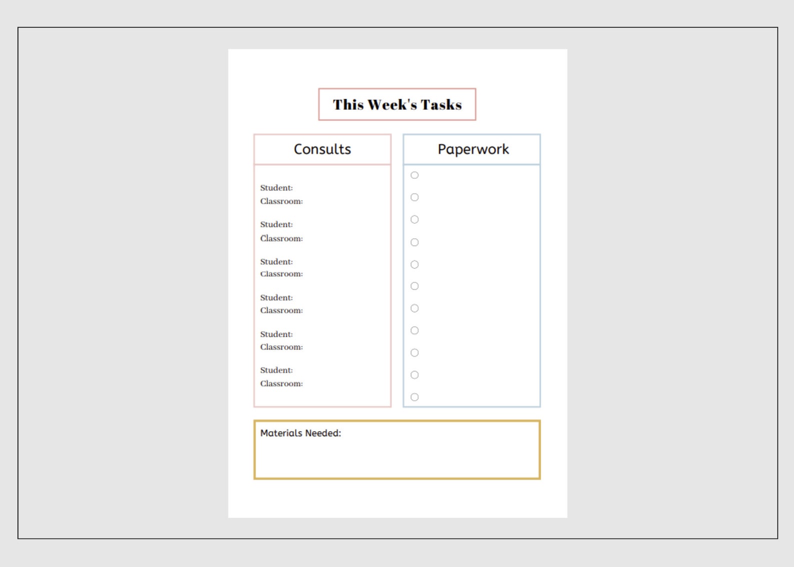 School Digital Planner SLP School Planner Organizer Speech - Etsy