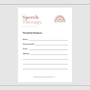 School Digital Planner SLP School Planner Organizer Speech Therapy ...