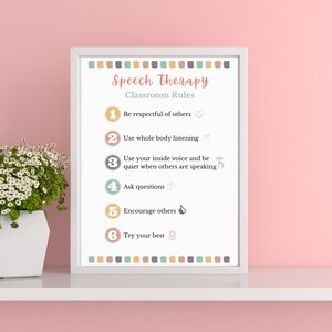 Speech Therapy Room Poster School SLP Classroom Poster SLP Room Decor ...