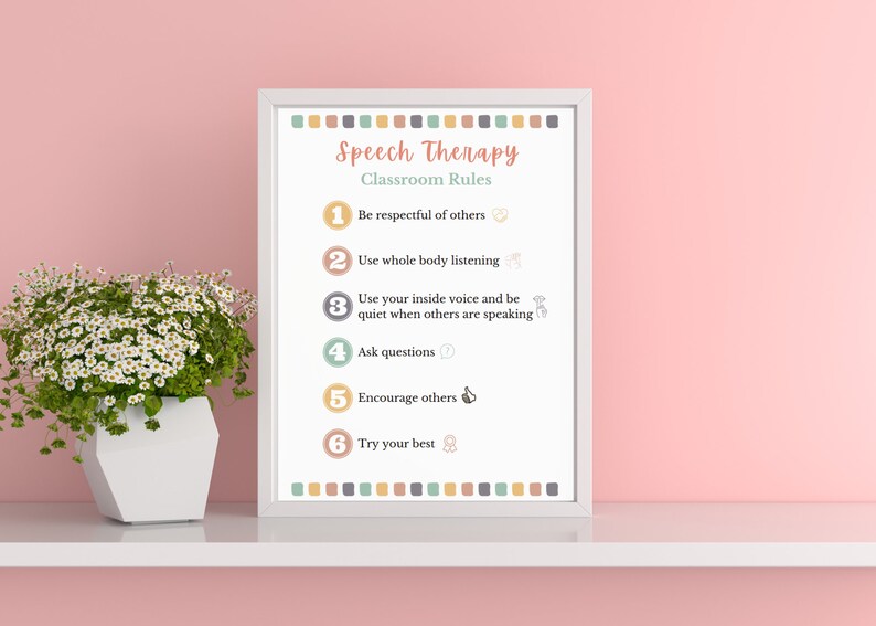 Speech Therapy Room Poster | School SLP Classroom Poster | SLP Room ...