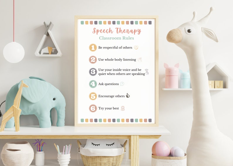 Speech Therapy Room Poster School SLP Classroom Poster SLP Room Decor ...