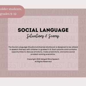 Social Problem Solving Pragmatics Therapy for Teens Social Skill ...