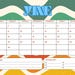 Funky Monthly Calendar Digital File Download for Easy Self-printing - Etsy