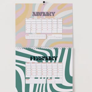 Funky Monthly Calendar Digital File Download for Easy Self-printing - Etsy
