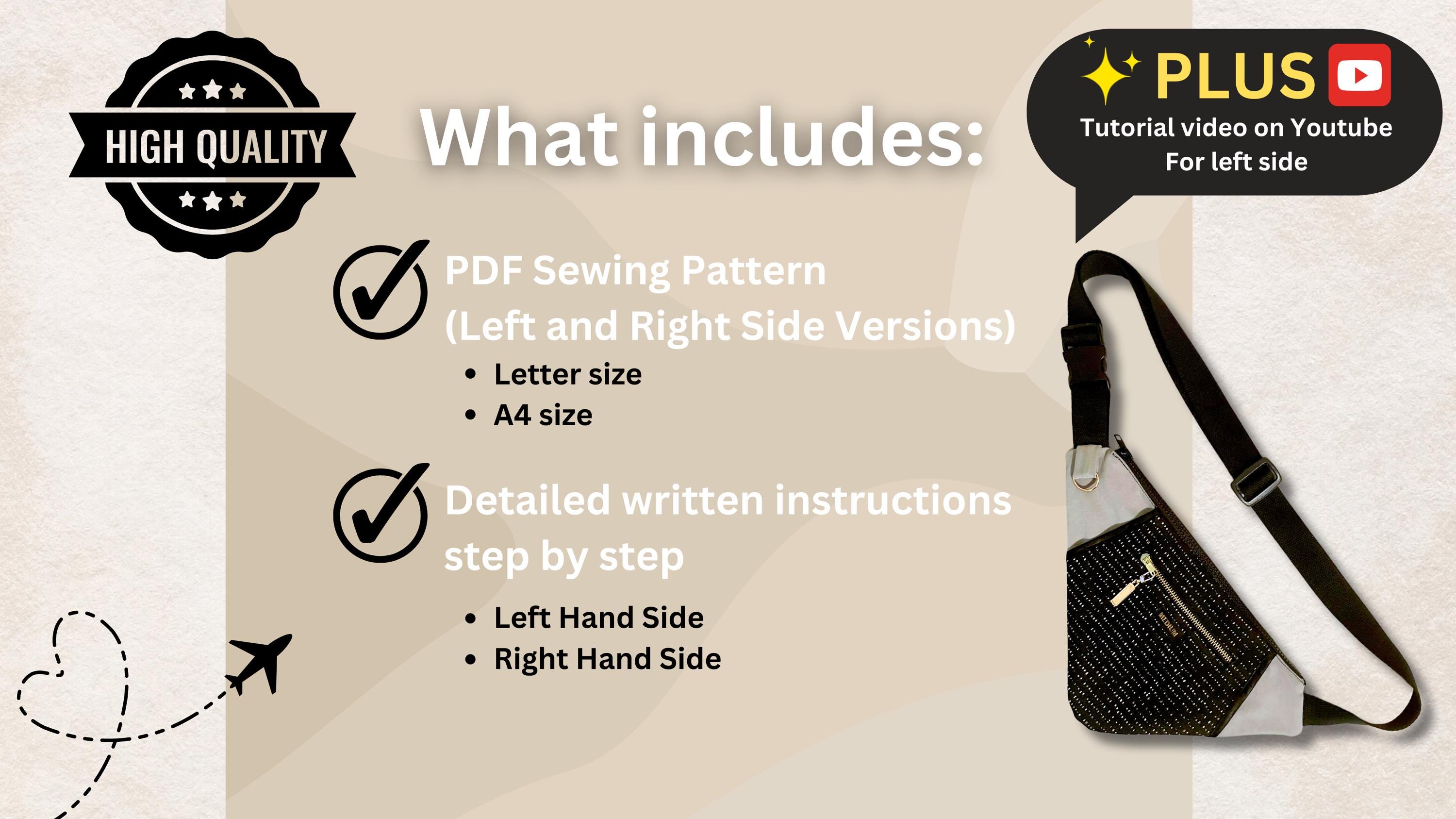 2 in 1 Traveler Bag PDF Sewing Pattern + ILLUSTRADED INSTRUCTIONS ...