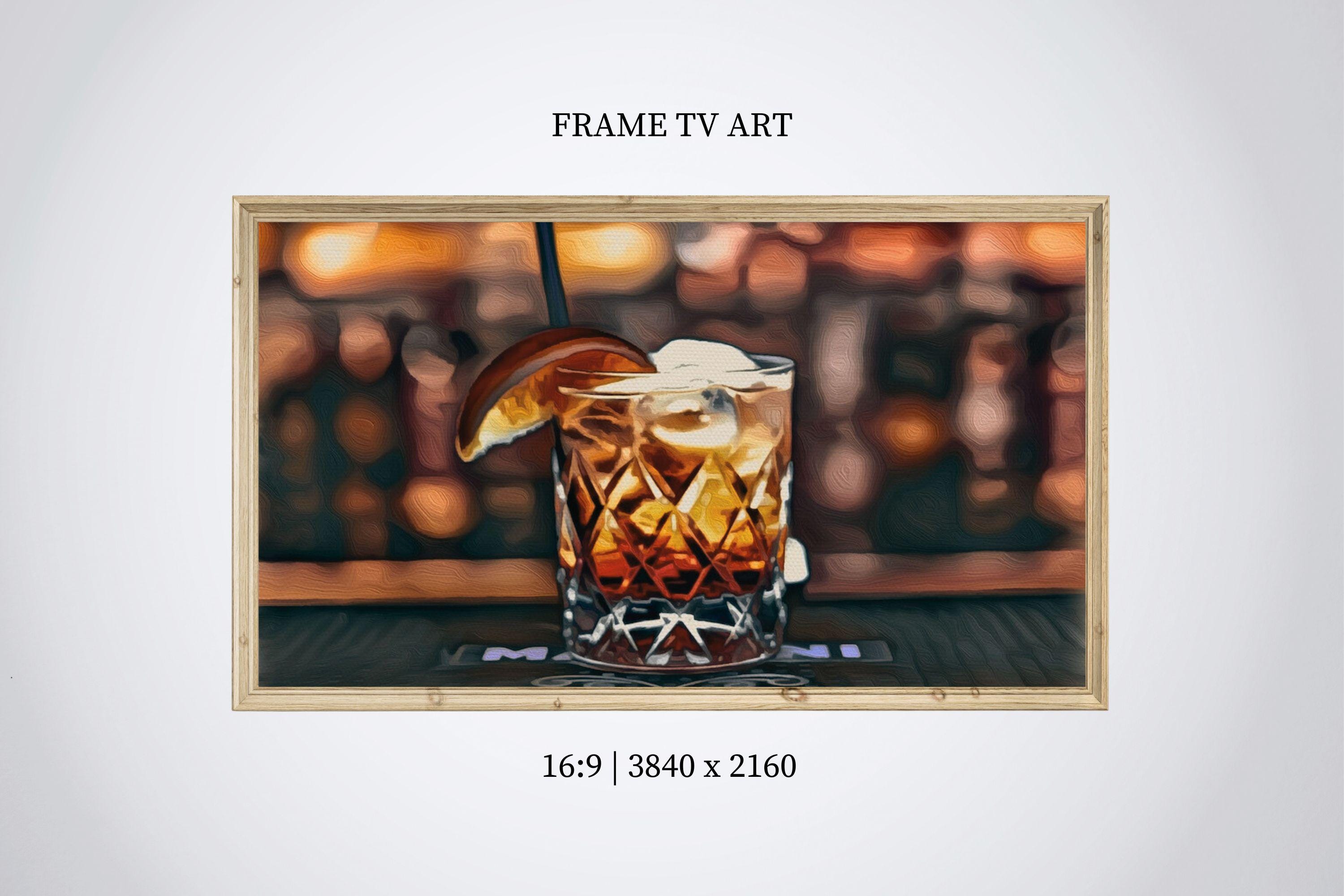 Drink Frame TV Art Samsung Frame TV Art Bar Cart Frame TV Art Bar Frame ...