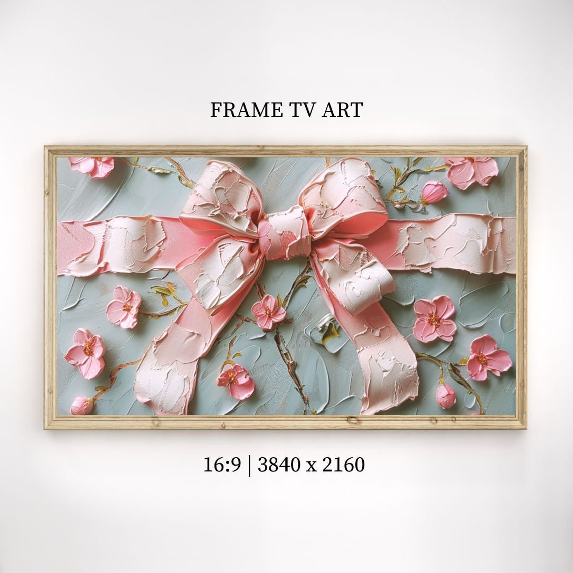 Textured Coquette TV Art Samsung Frame TV Art Girly Coquette Canvas Art ...