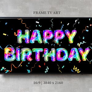 Happy Birthday Frame TV Art Samsung Frame TV Art Birthday Frame TV Art ...