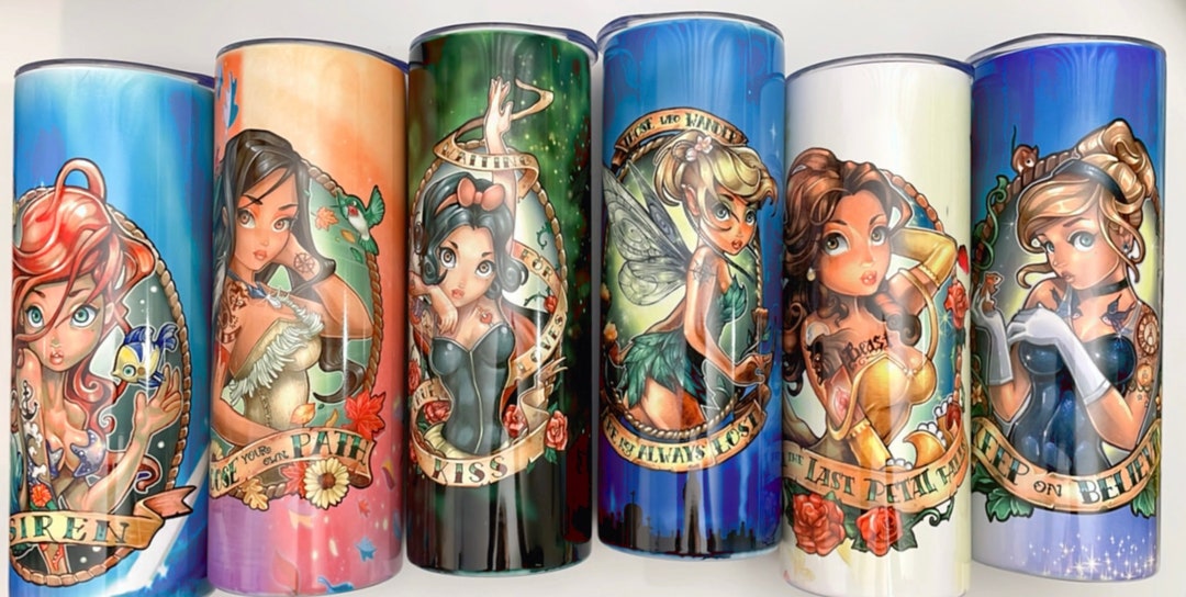 Princess Tumbler Tattoo Princess Glass Can Tattoo Princess Tumbler ...