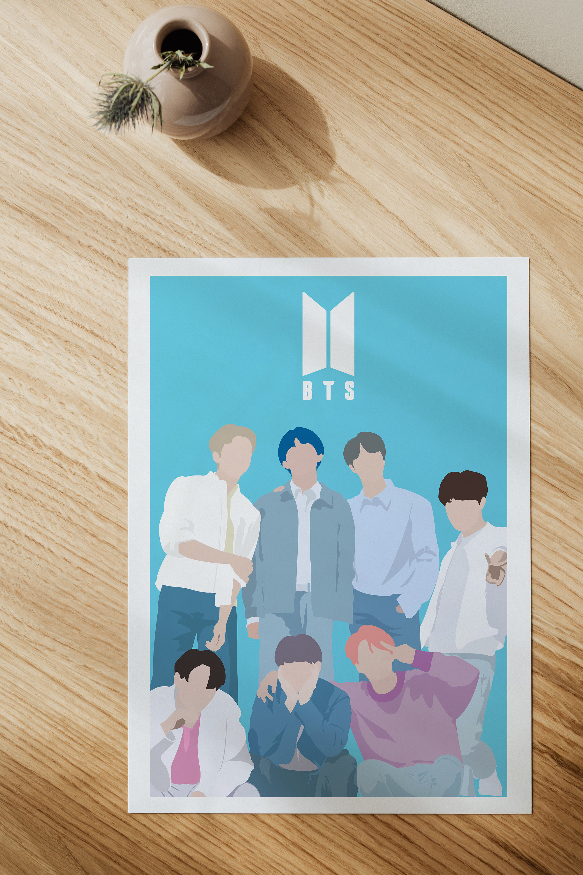 Bts poster bts arte de pared impresión bts decoración de la | Etsy
