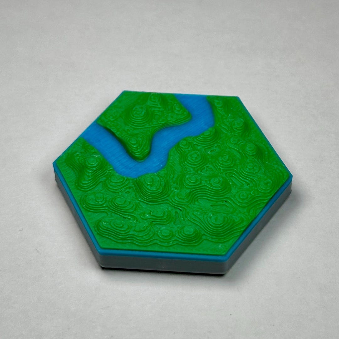 Sharp River Bend Forest Maghex Tile - Etsy