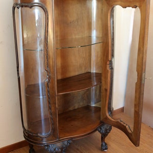 Chippedale Style Walnut Showcase - Etsy