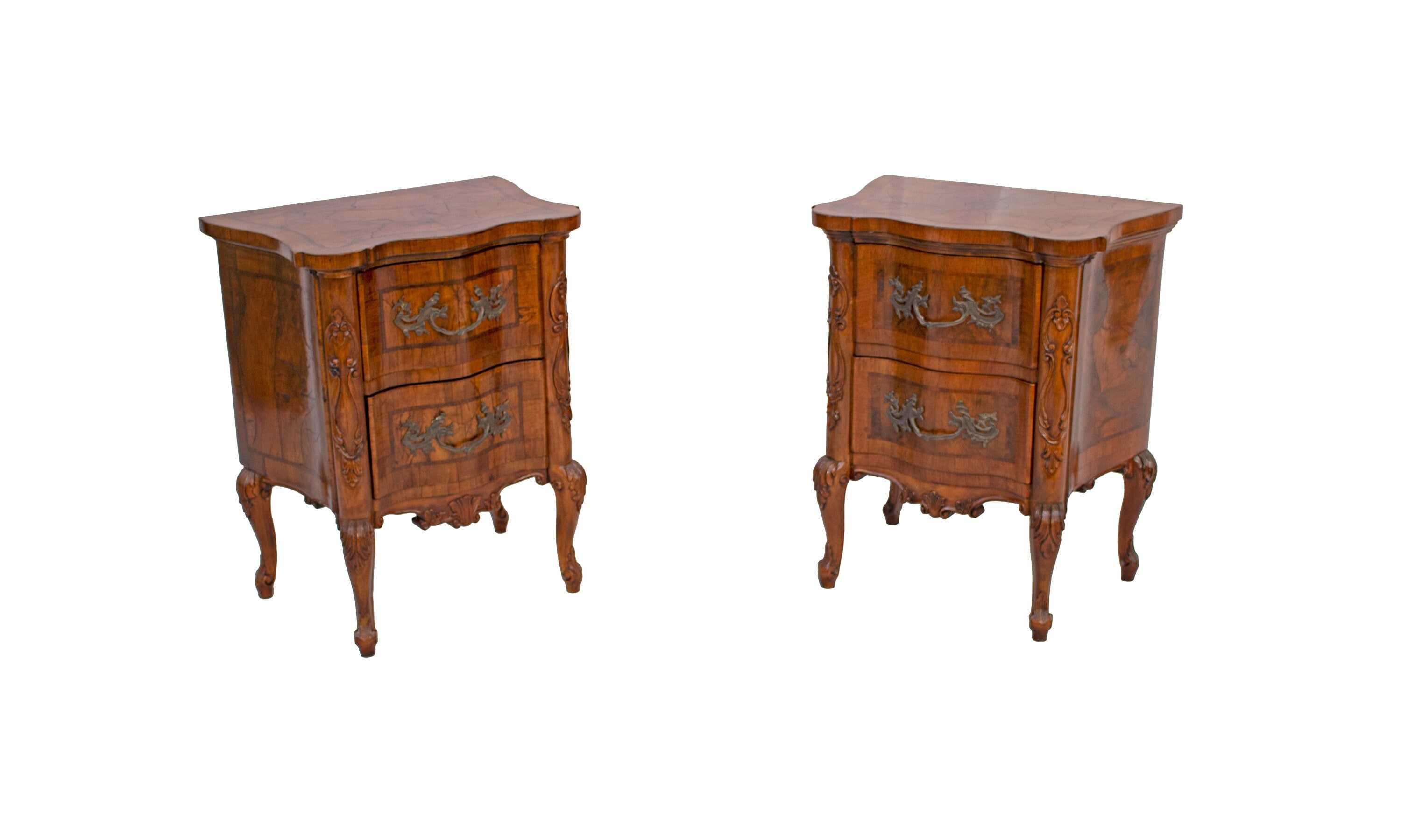 Chippendale Bedside Tables in Wood 1970s, Set of 2 - Etsy