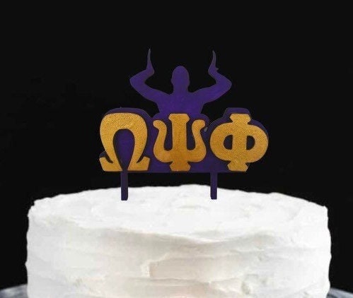 Omega Psi Phi Cake Topper - Que Dog Cake Topper - Etsy