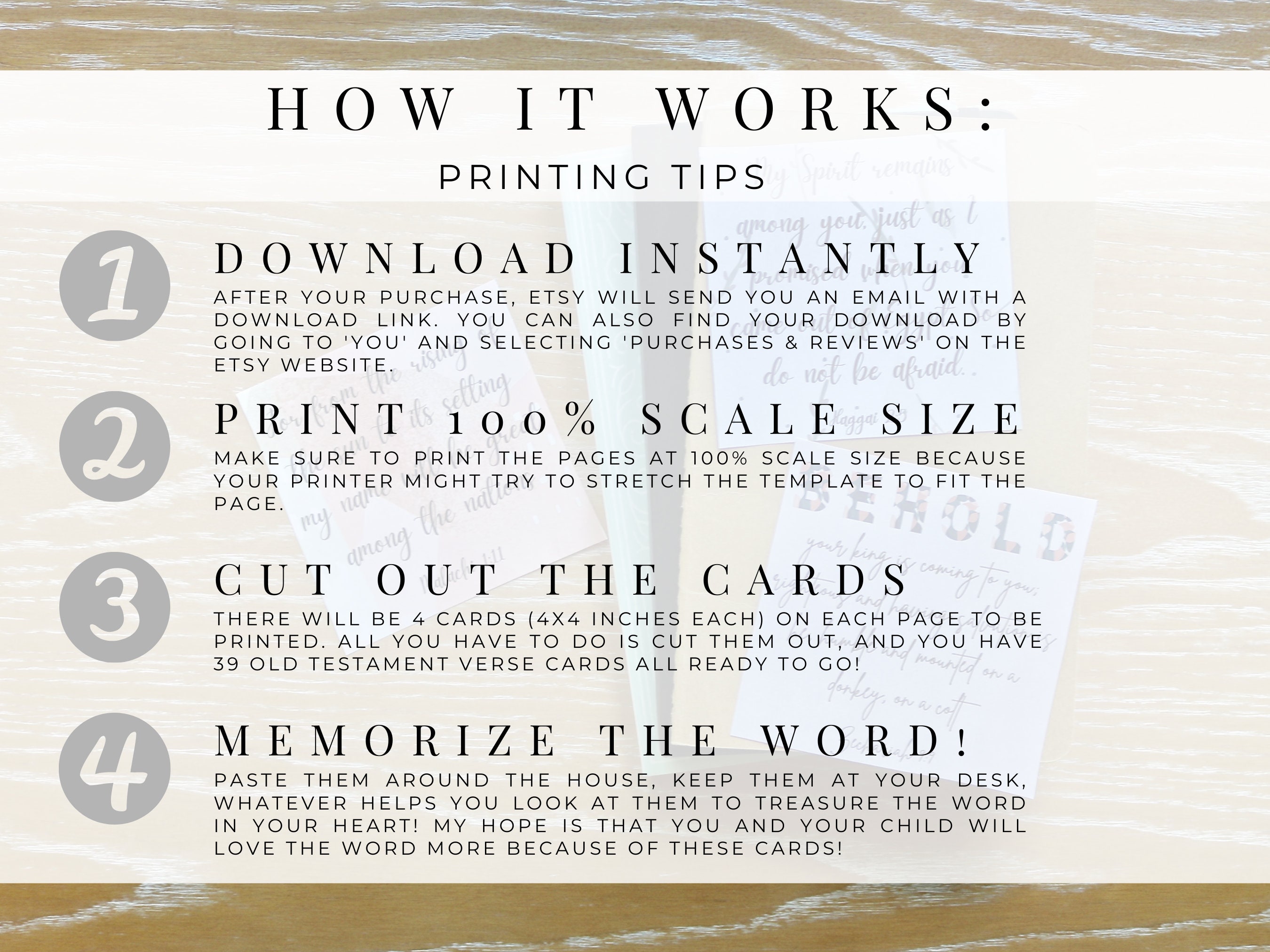 Printable Scripture Cards for Kids, Set of 39, Old Testament, Bible ...