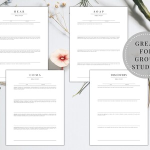 Printable Bible Study, Bible Journaling, Sermon Notes, Prayer, SOAP ...