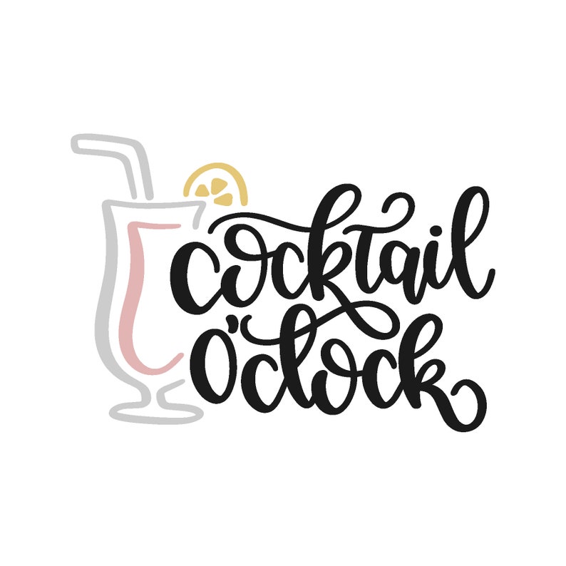 Cocktail Oclock Ready to Use Image - Etsy