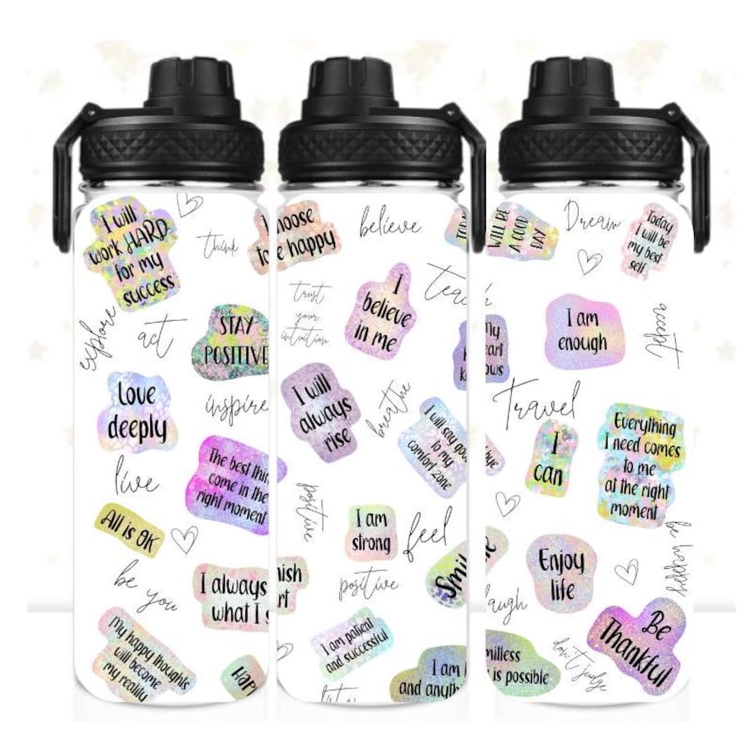 Positive Affirmations 20oz Water Bottle - Etsy