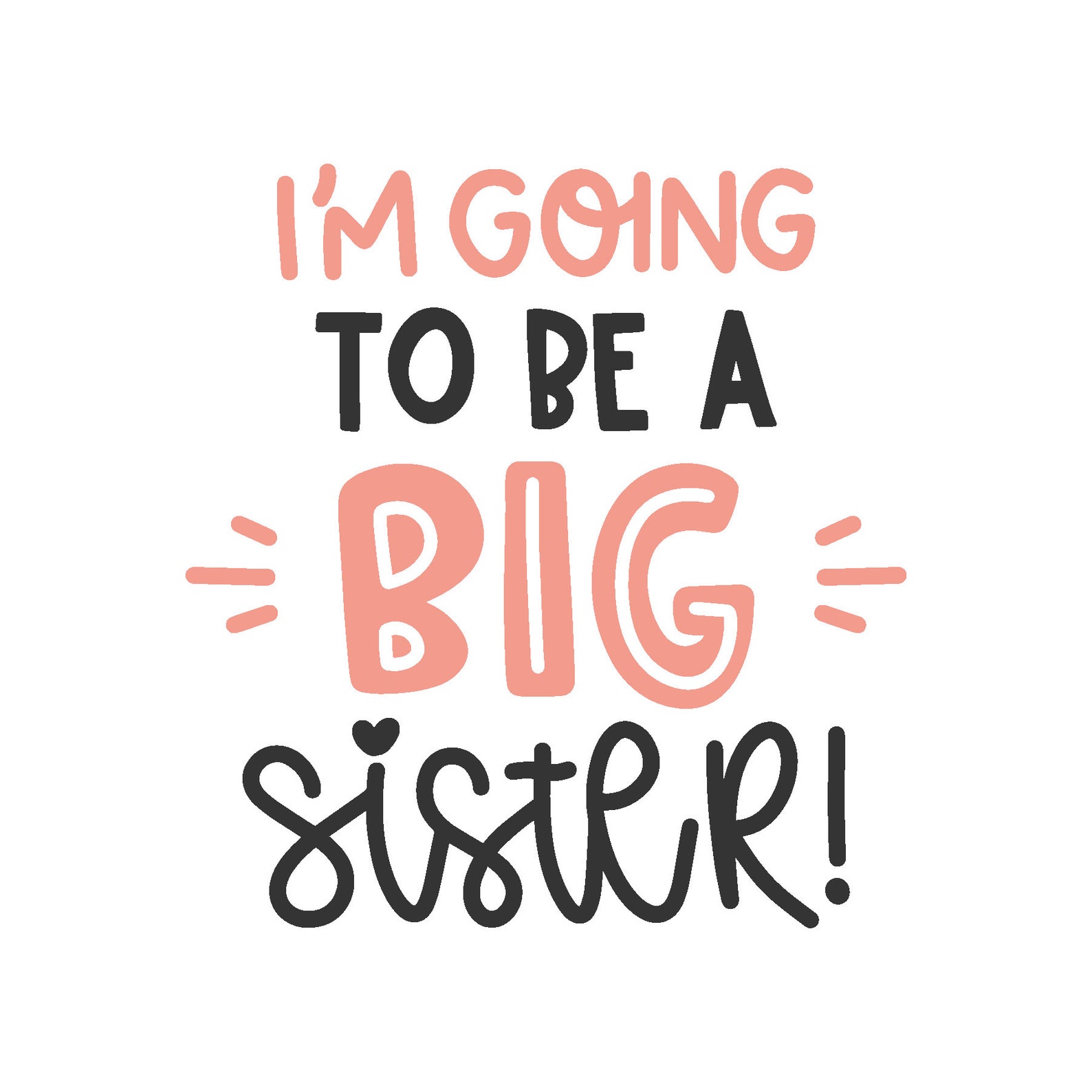 I Am Going to Be Big Sister - Ready to Use Image - Etsy