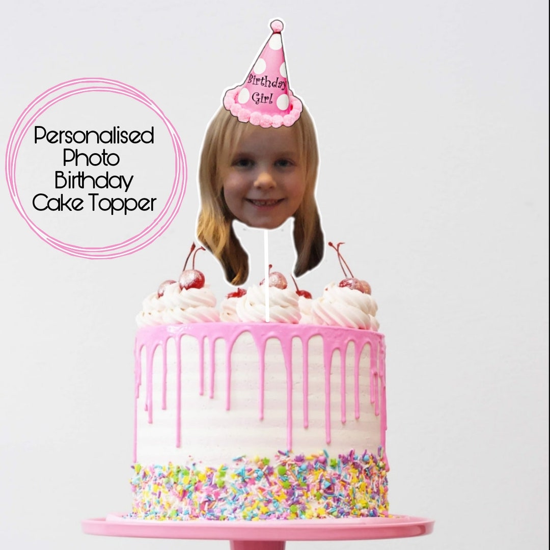Personalised Photo Birthday Cake Topper. Custom Party Decorations ...
