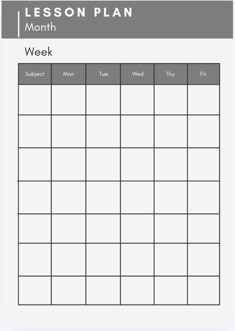 Editable Teacher Planner Canva Template Yearly, Monthly & Weekly Lesson ...