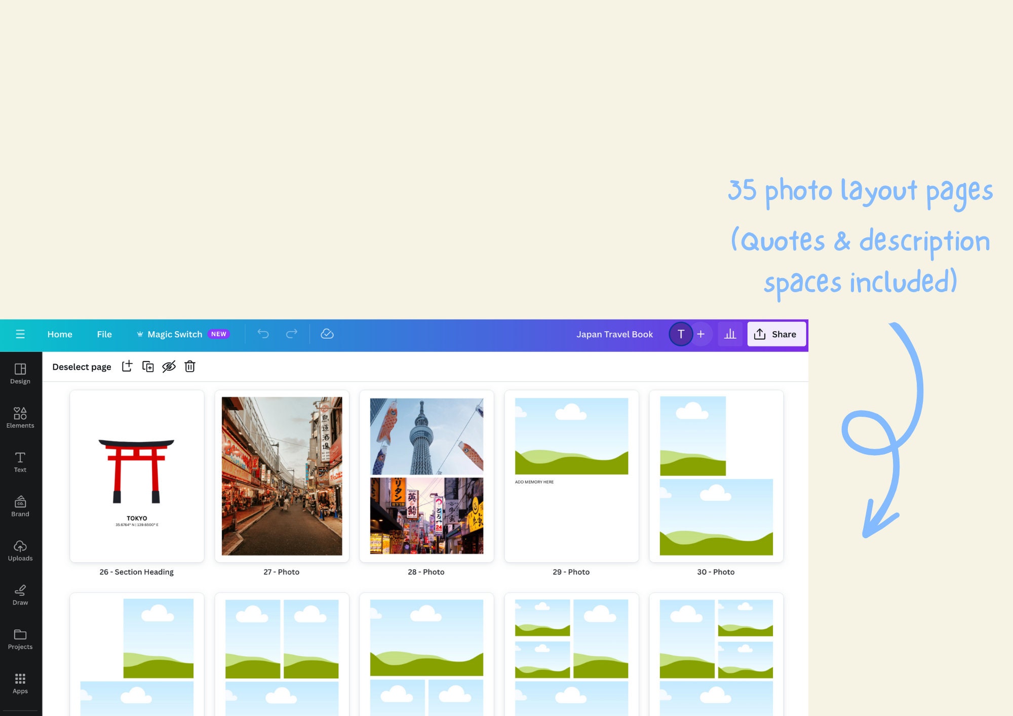 Japan Canva Travel Coffee Table Book Template • Photo Book • Travel ...