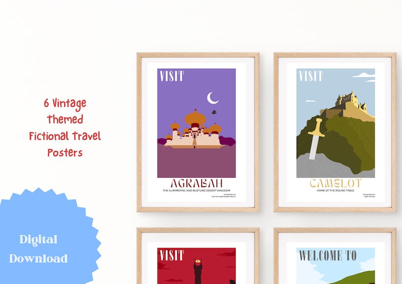 Fictional Travel Posters • Digital Print • Educational • Classroom ...