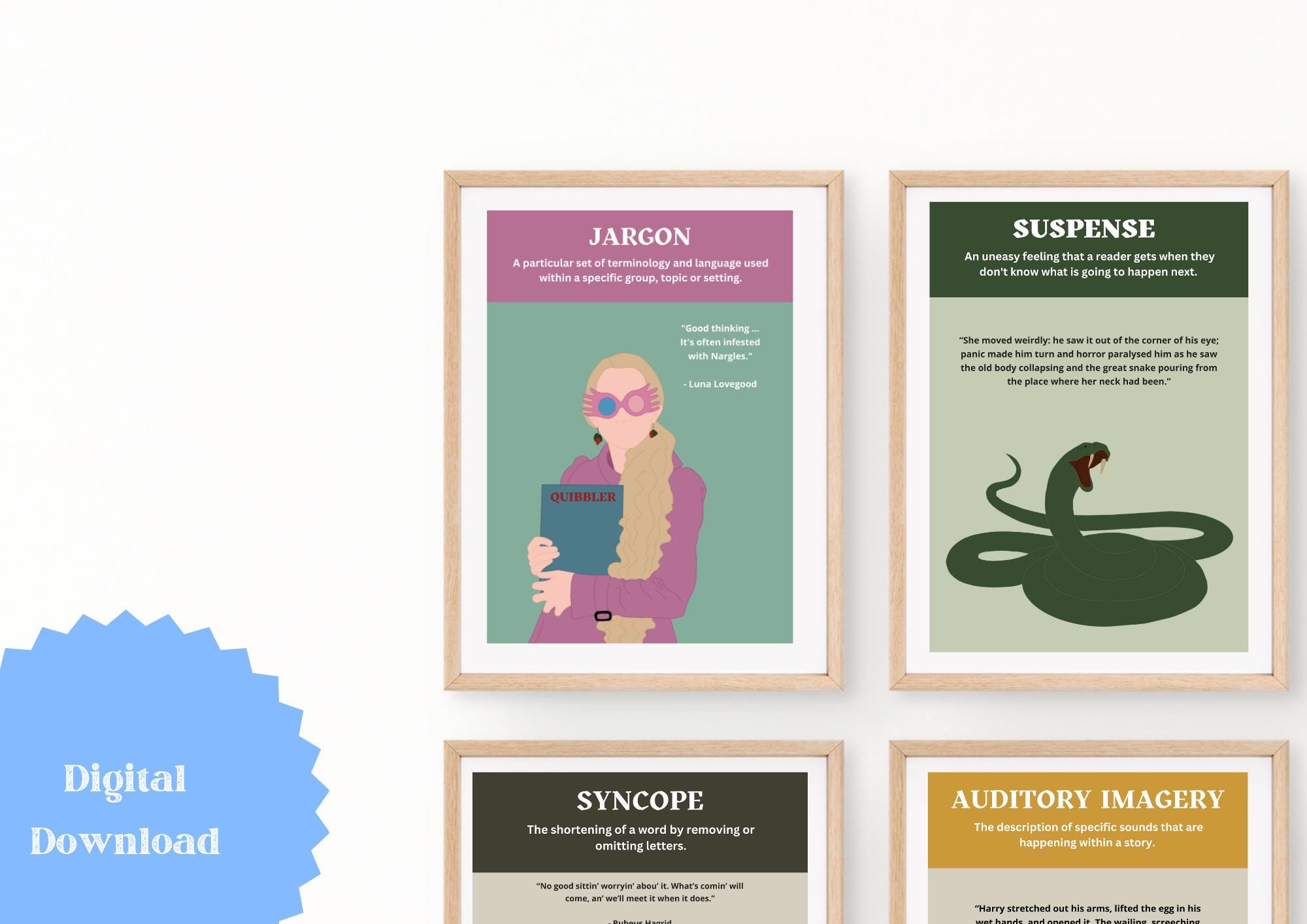 Wizard Literary Device Posters PART 2! • Classroom Posters • Printable ...
