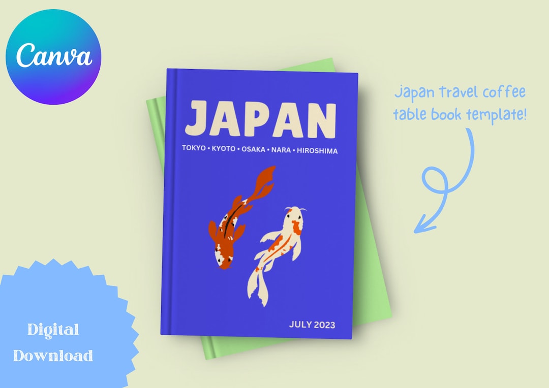 Japan Canva Travel Coffee Table Book Template • Photo Book • Travel ...