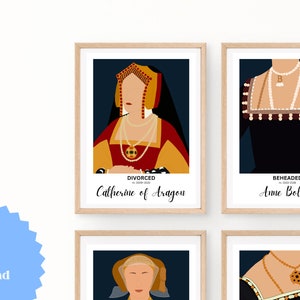 History Classroom Posters • Henry VIII Wive's • Digital Print ...