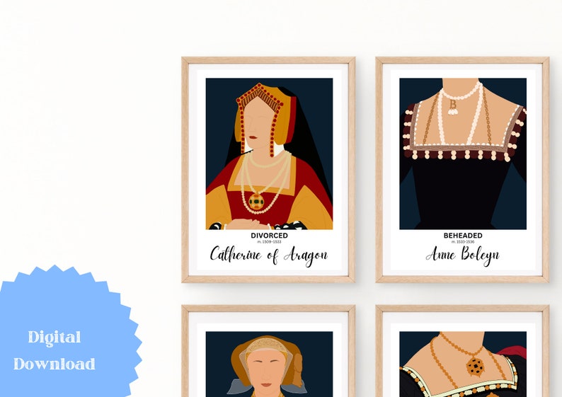 History Classroom Posters • Henry VIII Wive's • Digital Print ...