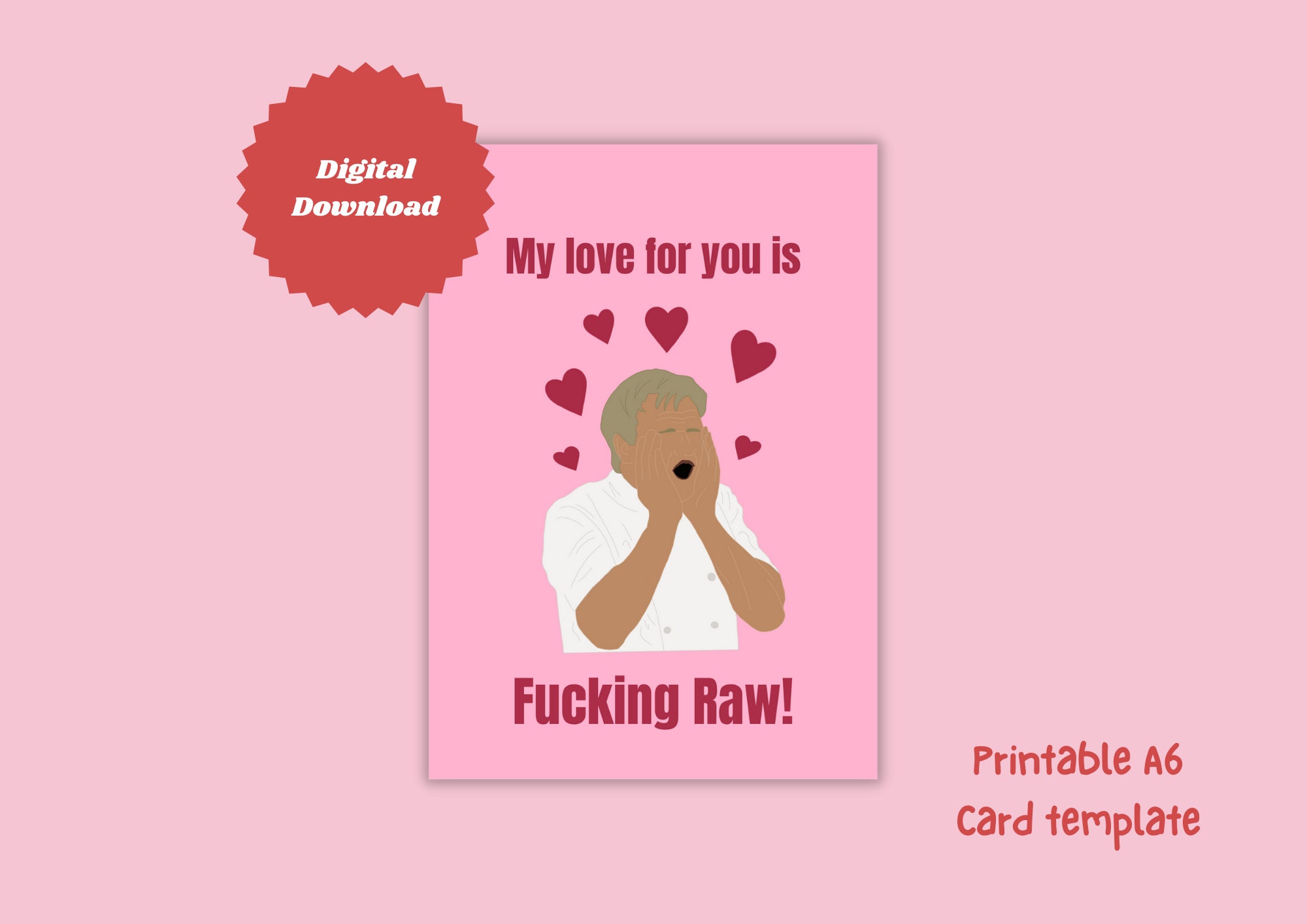 Gordon Ramsay Romantic Card • Digital Greeting Card • Printable ...