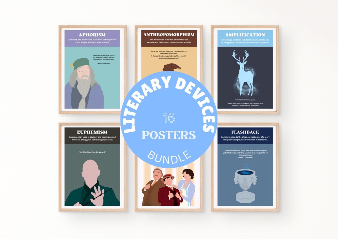 Wizard Literary Device Posters PART 2! • Classroom Posters • Printable ...