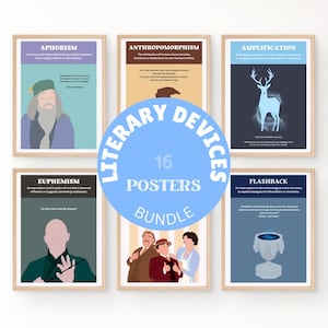 Wizard Literary Device Posters PART 2! • Classroom Posters • Printable ...