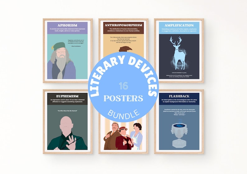 Wizard Literary Device Posters PART 2! • Classroom Posters • Printable ...