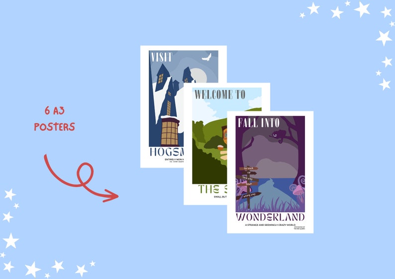 Fictional Travel Posters • Digital Print • Educational • Classroom ...