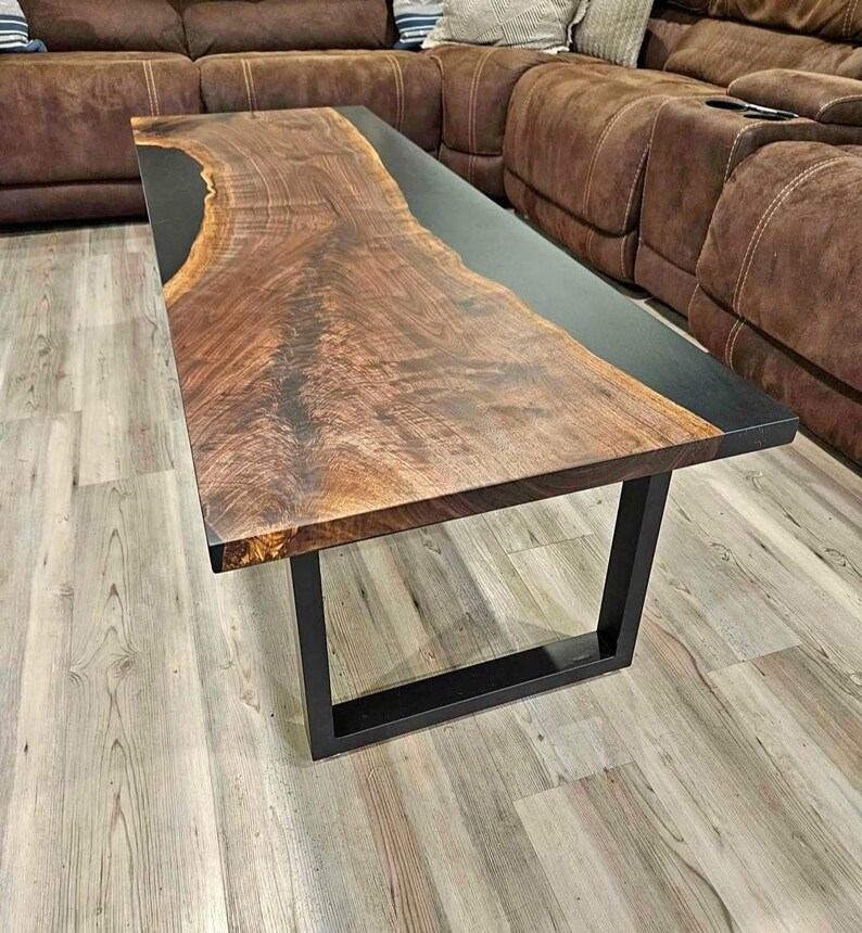 Black Walnut and Epoxy Coffee Table - Etsy