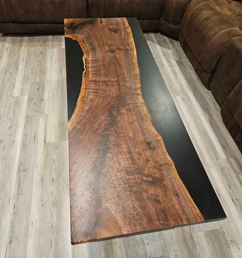 Black Walnut and Epoxy Coffee Table - Etsy