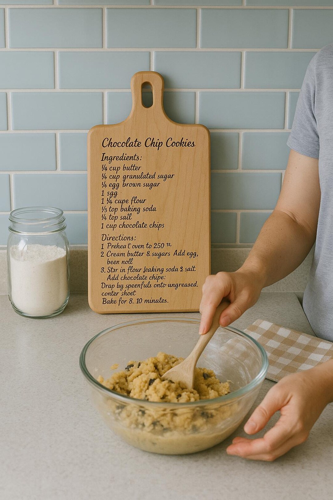 Personalized Recipe Board Tray – Handwritten Family Recipe Gift in ...