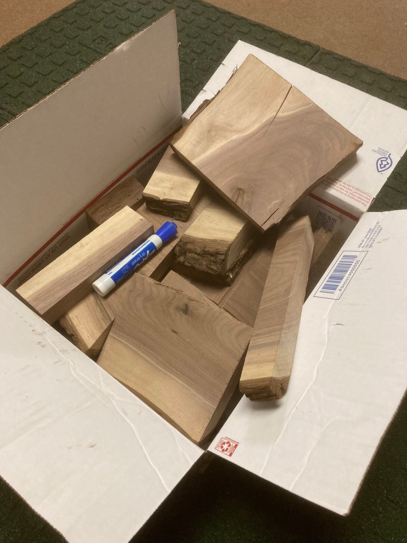 8lb Walnut Slabs Craft Bundle Box Walnut Wood Scrap Sticks - Etsy