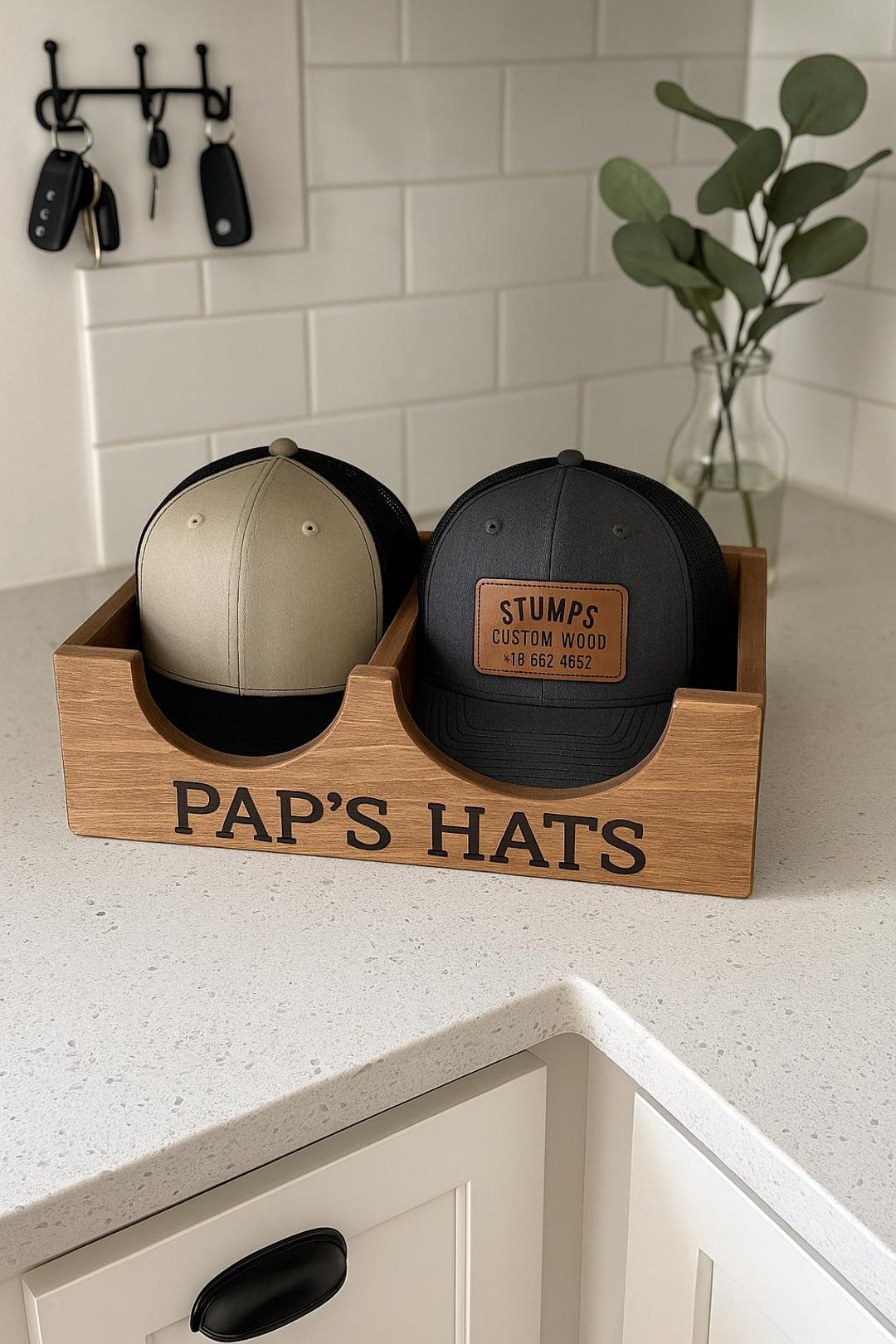 Double Hat Organizer Box | Hat Storage Boxes | Groomsmen Gift | Unique ...