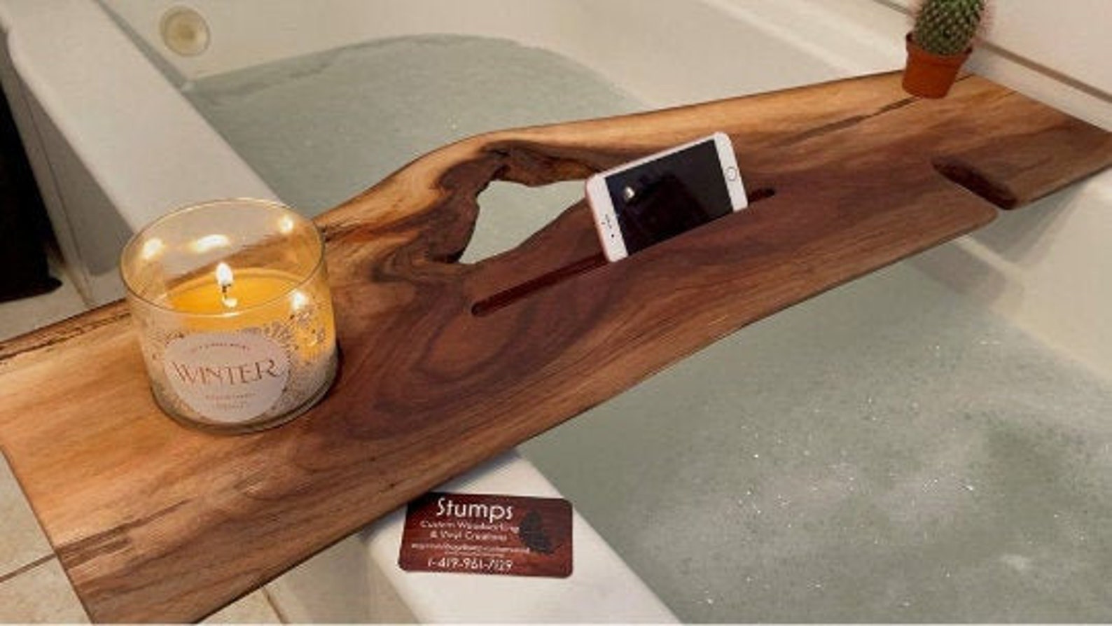 RARE Walnut Bathtub Tray Bath Caddy Bathtub Tray | Etsy