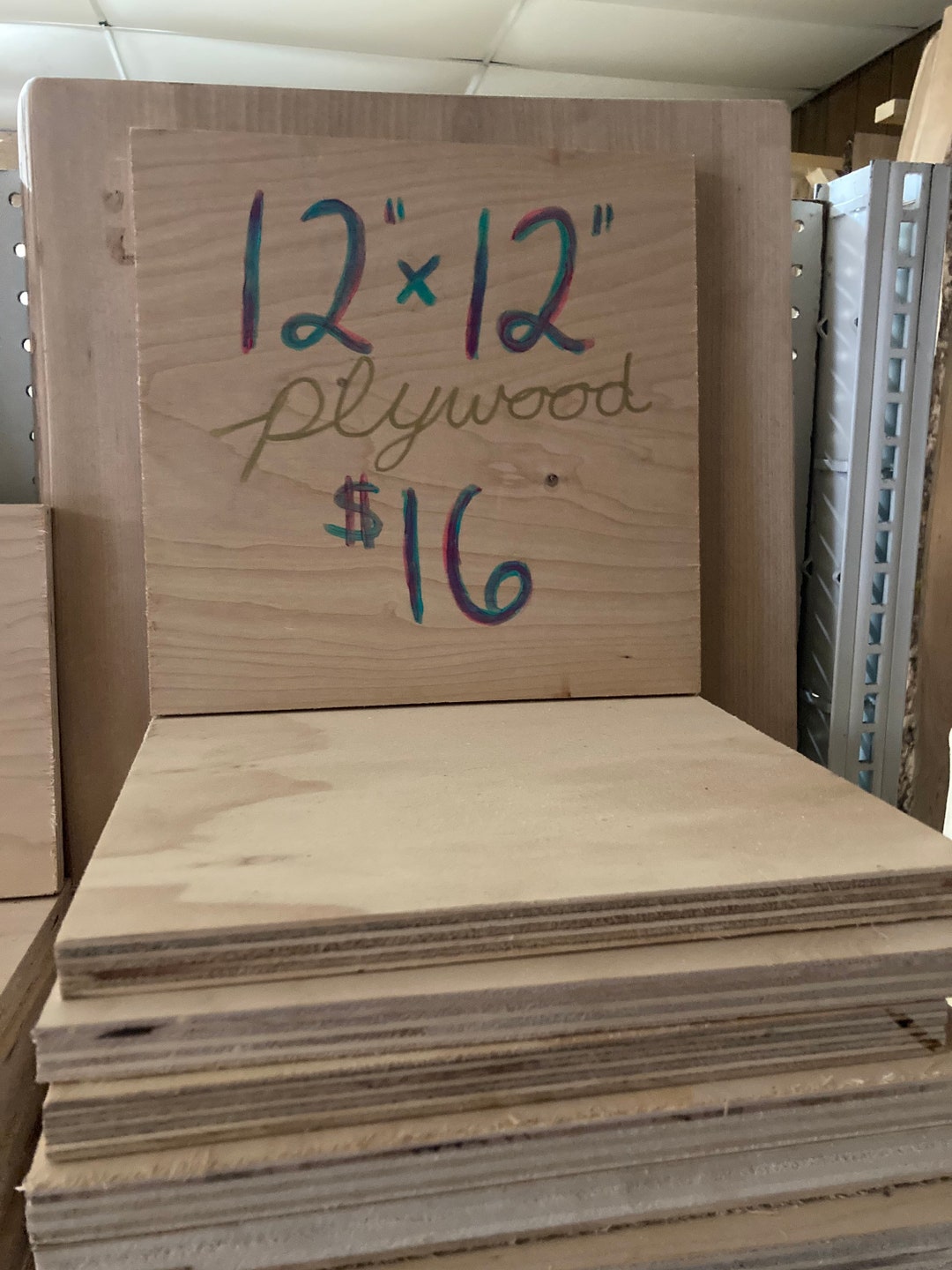Square 1/2in Birch Plywood, 1 Pack, Birch Plywood, Glowforge Wood ...