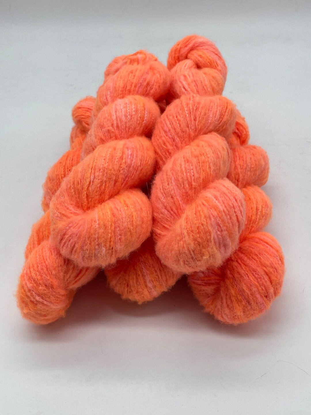 Hand Dyed Baby Silk Fluff Wool/ Color: Passion Fruit - Etsy